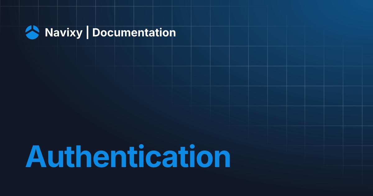 Authentication | Navixy | Documentation