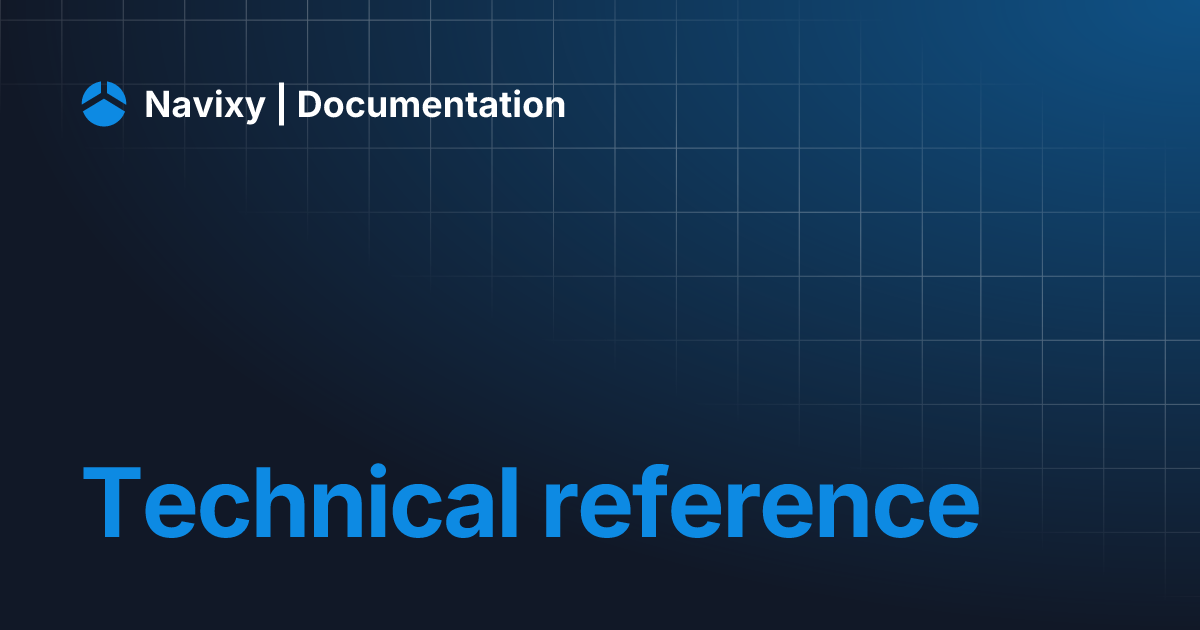 Technical reference | Navixy | Documentation