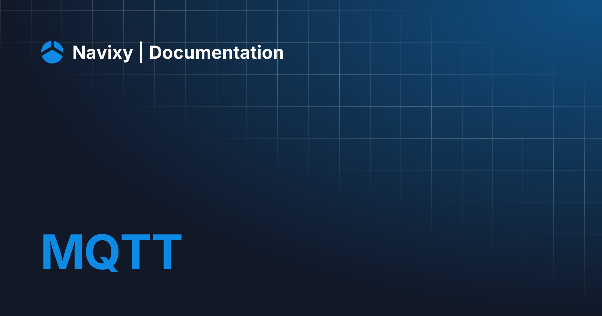 MQTT | Navixy | Documentation