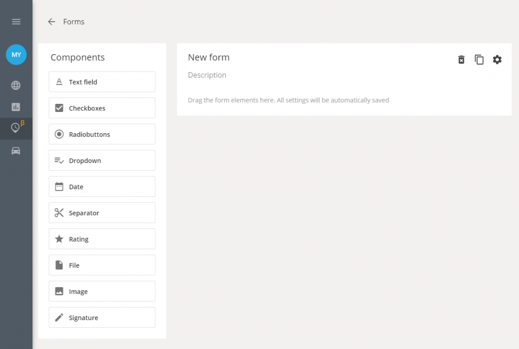 Create a form — Navixy